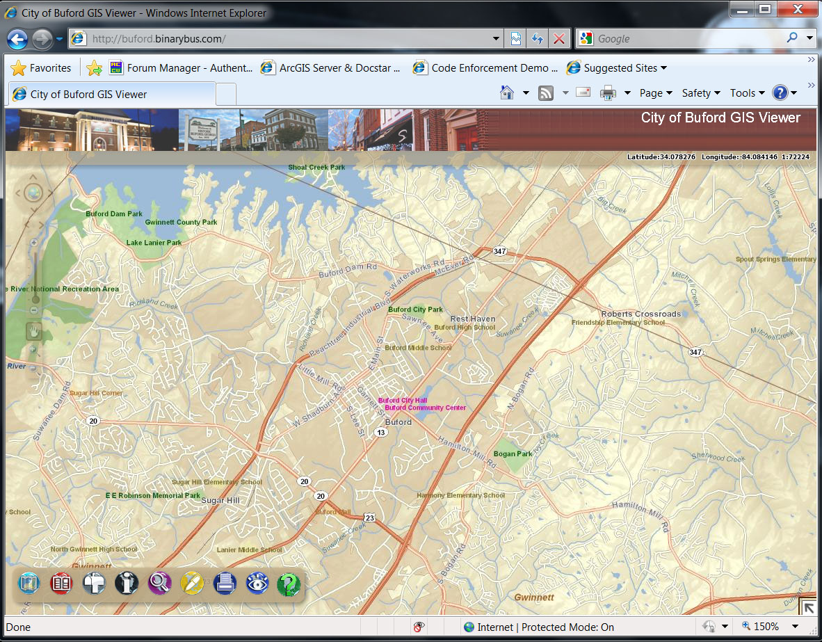 City of Buford Georgia new Flex based GIS website – Pee Dee GIS Users Group